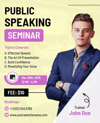 Public Speaking Flyer Templates – Easy Flyer Design Ideas